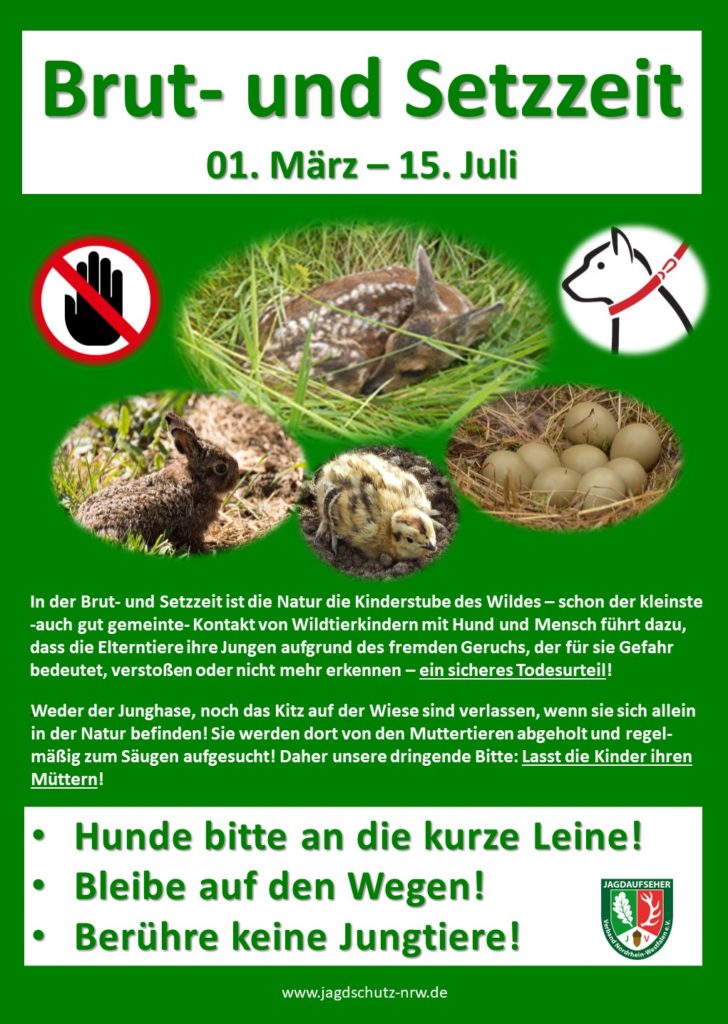 Brut Und Setzzeit Schild